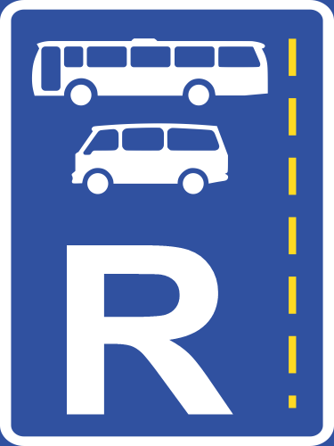 R328 - Bus & Mini-Bus Lane Reservation Road Sign | Safety Signs & Equipment