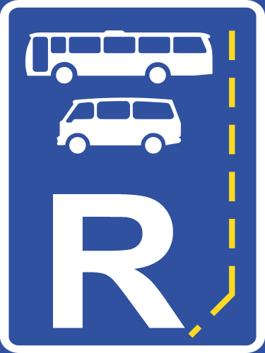 R329 - Start of Bus & Mini-Bus Lane Reservation Road Sign | Safety ...