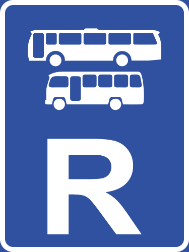 R330 - Bus & Midi-Bus Reservation Road Sign | Safety Signs & Equipment