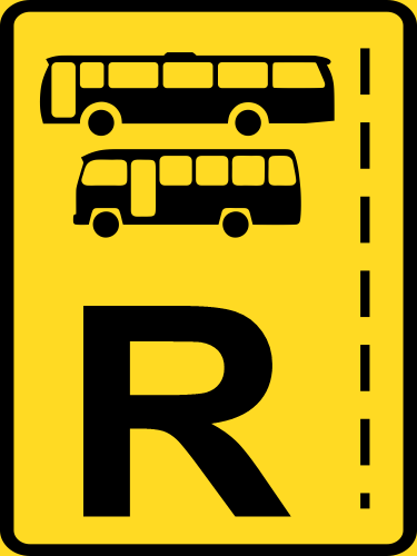 TR331 - Temporary Bus & Midi-Bus Lane Reservation Road Sign | Safety ...