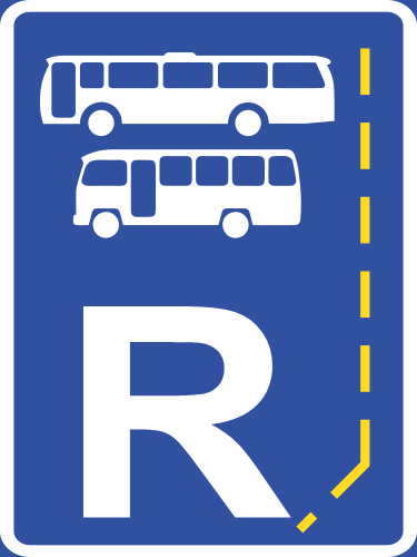 R332 - Start Of Bus & Midi-Bus Lane Reservation Road Sign | Safety ...