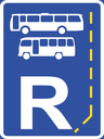 TR332 - Temporary Start Of Bus & Midi-Bus Lane Reservation Road Sign ...