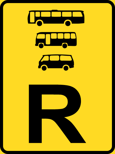 TR333 - Temporary Bus, Midi-Bus and Mini-Bus Reservation Road Sign ...
