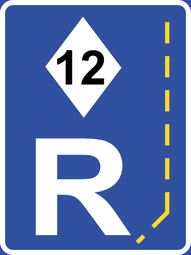 R337 - Start Of High Occupancy Vehicle Lane Reservation Road Sign ...