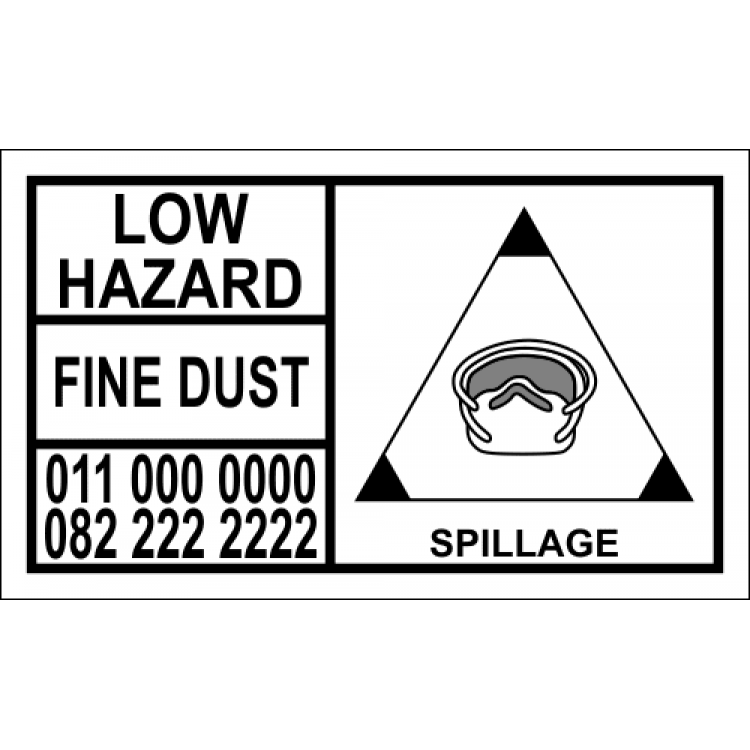 Fine Dust Hazard Hazchem Placard | Safety Signs & Equipment