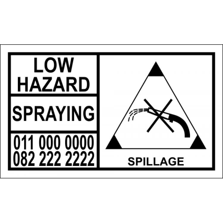 Spraying with Water Hazard Hazchem Placard | Safety Signs & Equipment