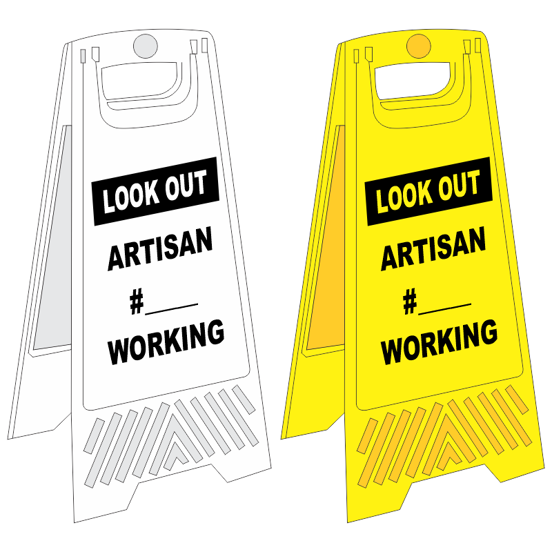 FS38 - Artisan # Working A-Frame Floor Stand | Safety Signs & Equipment