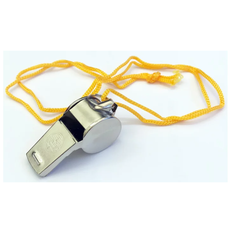 Metal Whistle c/w D-Ring Cord | Safety Signs & Equipment
