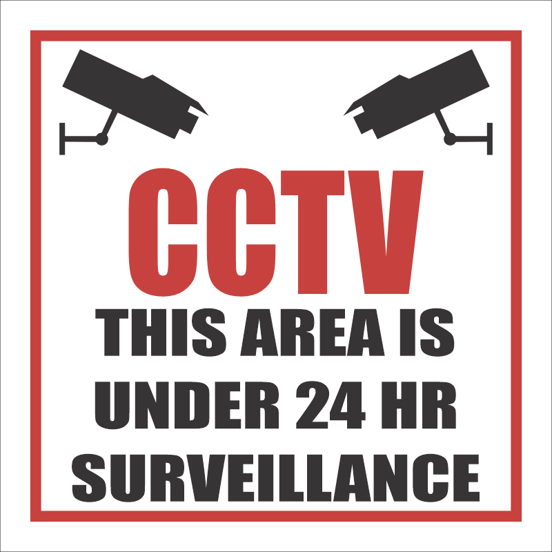 C-SE25 - 24 Hour CCTV Sign (190x190mm) | Safety Signs & Equipment