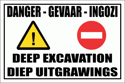 C-C11 - Danger Deep Excavation Sign (600x400mm) | Safety Signs & Equipment