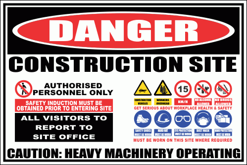 C-C33 - Construction Site Sign (600x400mm) | Safety Signs & Equipment
