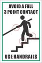 C-ST1 - Avoid A Fall 3 Point Contact (300x200mm) | Safety Signs & Equipment