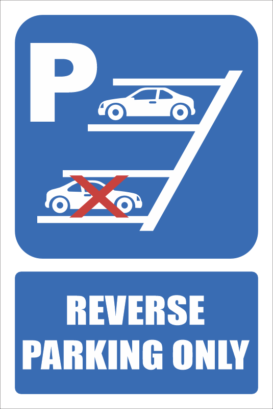 MA40E - Reverse Parking Only Safety Sign | Safety Signs & Equipment MA40E - Reverse Parking Only Safety Sign | Safety Signs & Equipment