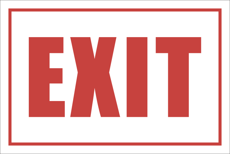 B1 - Exit Sign | Safety Signs & Equipment