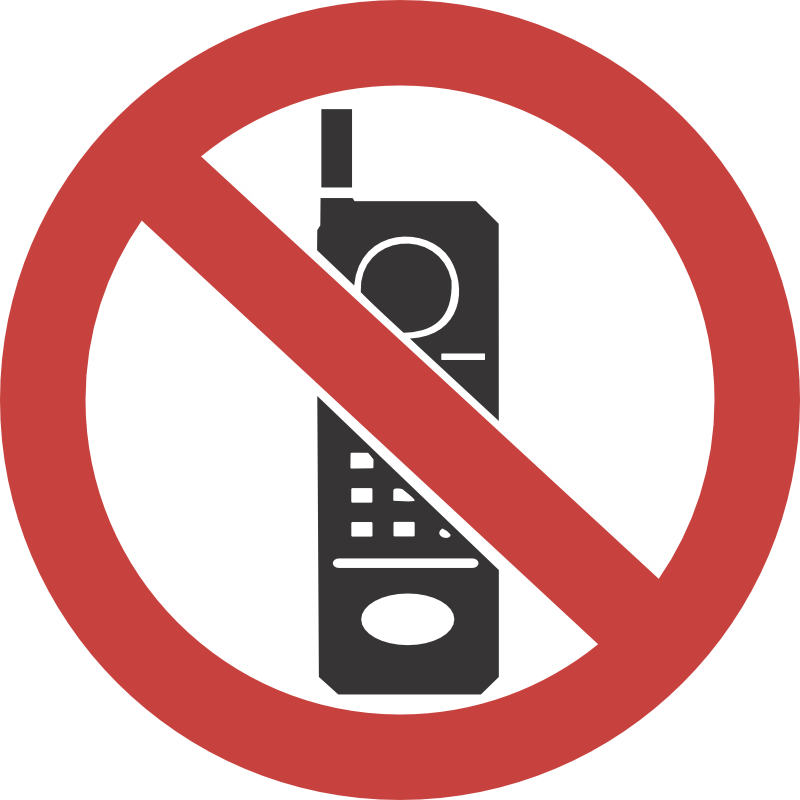 C-HC3 - No Cell Phone Sticker - Round | Safety Signs & Equipment