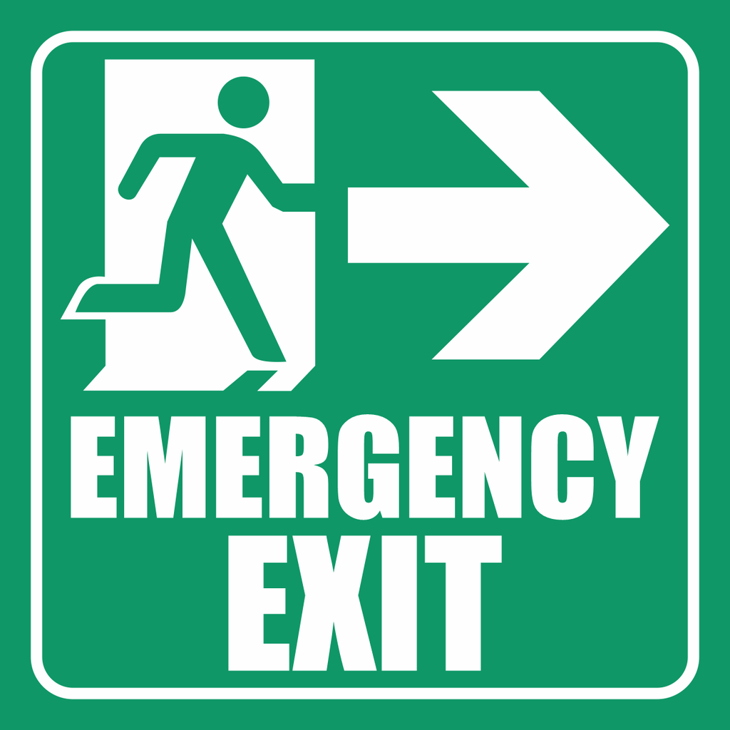 Emergency Exit Right Sign - GI76 Emergency Exit Right Sign - GI76