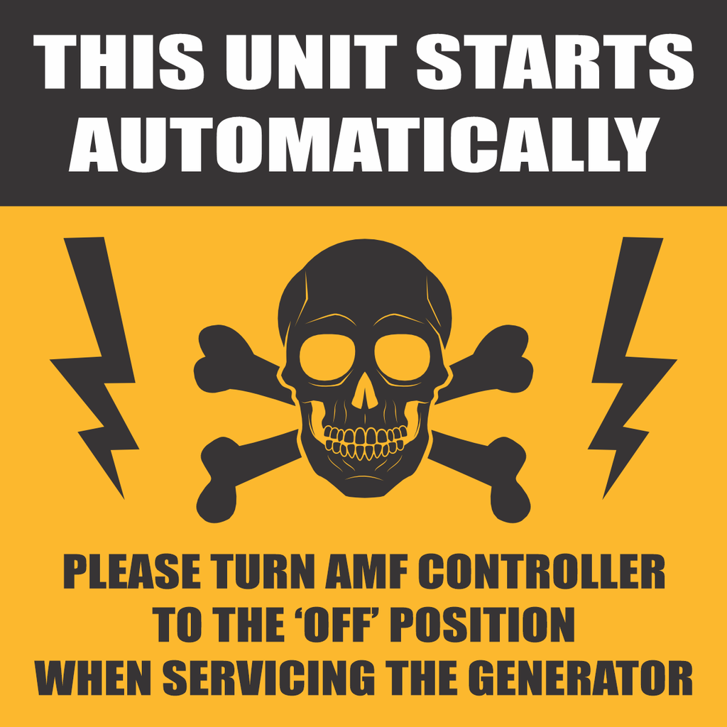 This Generator Starts Automatically Safety Sign - EL31