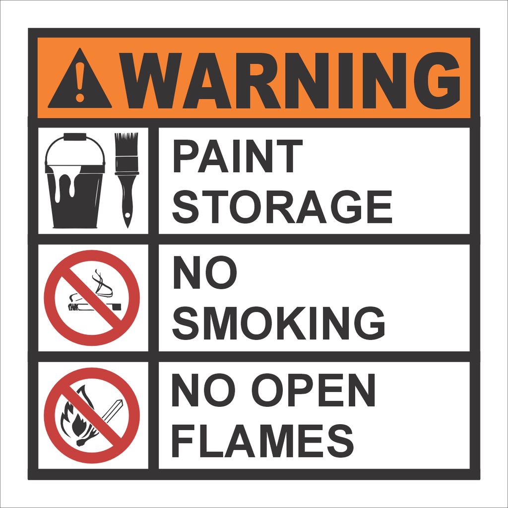 Paint Storage Warning Sign - W4