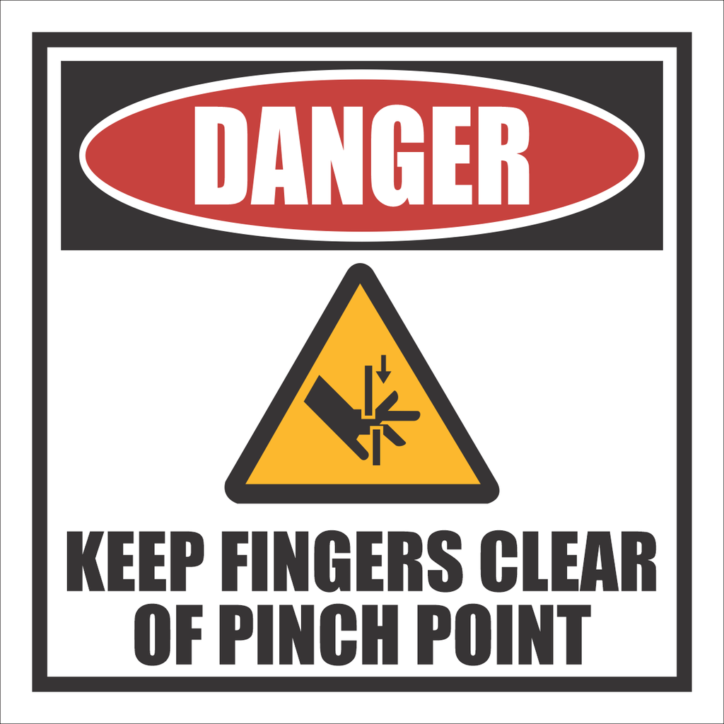Keep fingers clear Danger Sign - DG22