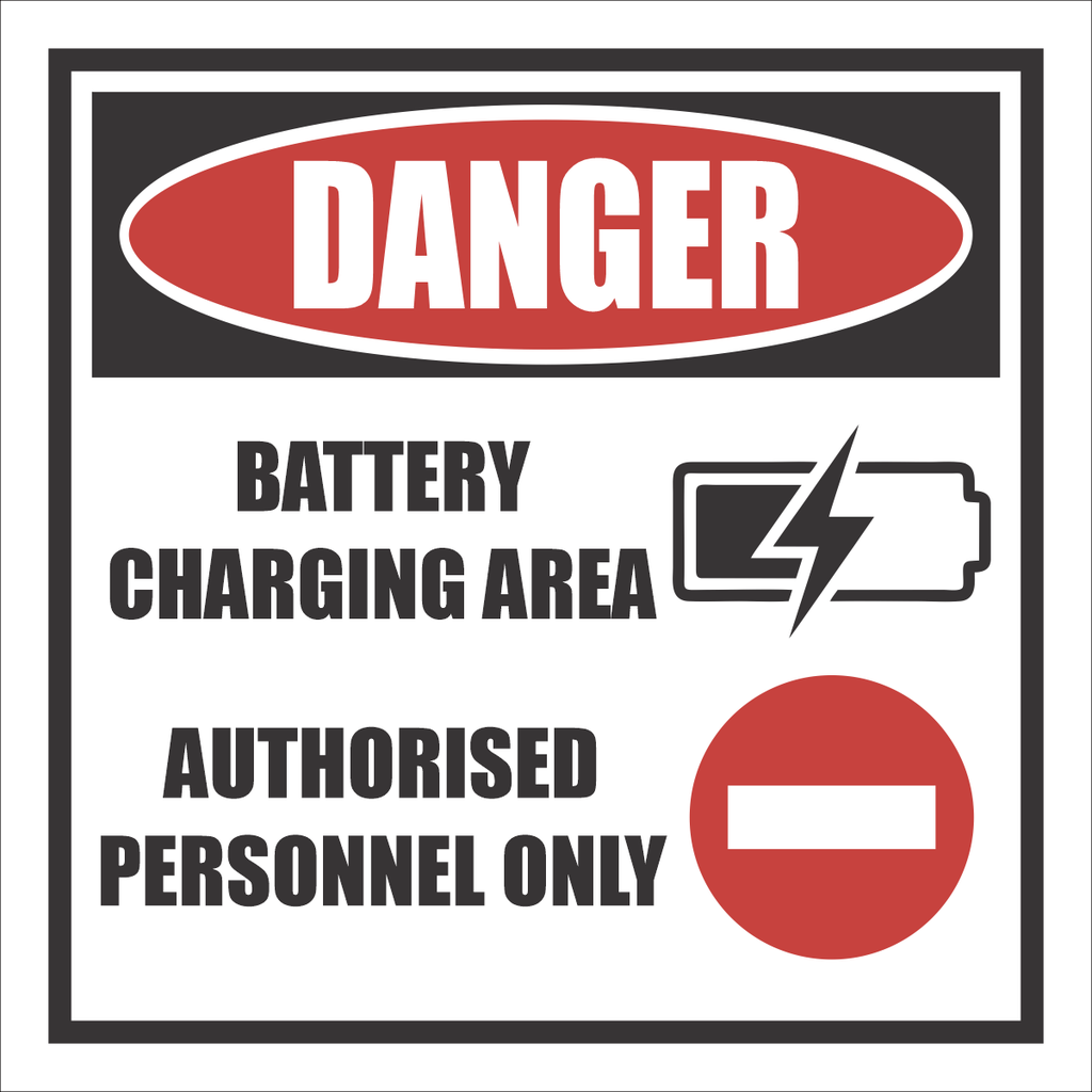 Battery Charging Area Danger Sign - DG27