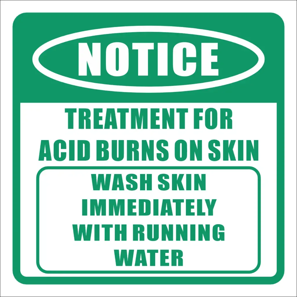 NT7 - Acid Burn Treatment Sign | Safety Signs & Equipment