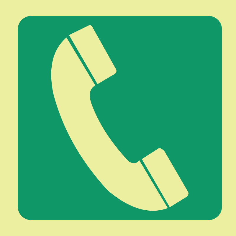 E20 - SABS Photoluminescent emergency phone safety sign | Safety Signs ...